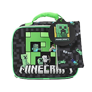 Minecraft Creeper 4-Piece Lunch Kit (Including Allergy Alert Tag)
