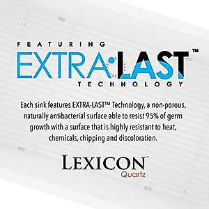 Lexicon Quartz Composite Rectangle Vanity Sink - Black