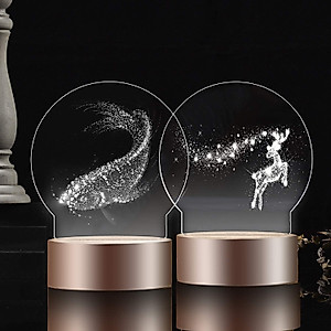 6 Pcs 2mm Acrylic Sheet Clear Cast Plexiglass Square and Round Panel Thick Plastic Glass Board with Double Sided Protective(5.8"x 5.1") for LED Light Base Signs DIY Display Projects Craft