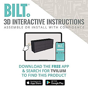 Tvilum 6 Drawer Double Dresser, Black Matte