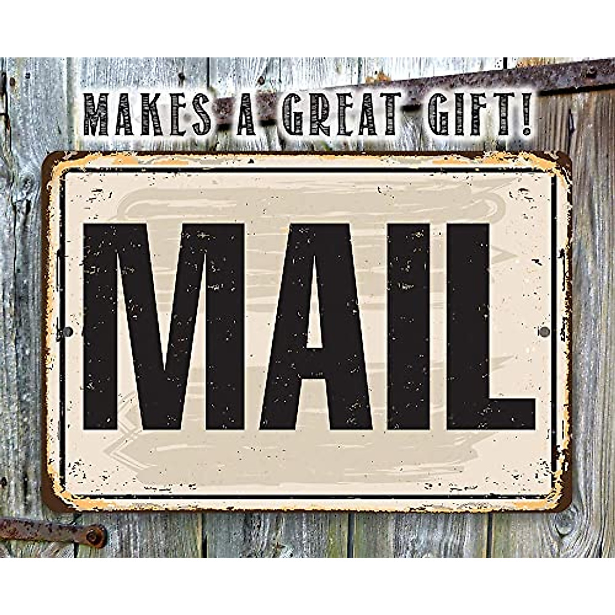 Mail Metal Sign - Great Home and Post Office Decor, Mail Delivery Sign and Mail Collection Box Decoration, Classic Gift for Mail Man, 8x12 Use Indoors/Outdoors Durable Vintage Metal Sign