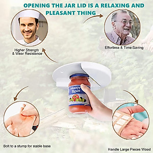 Under Cabinet Jar Opener,Opens Any Size Jar - Effortless Jar Opener,Great for Seniors & Weak ands or Arthritic Hands