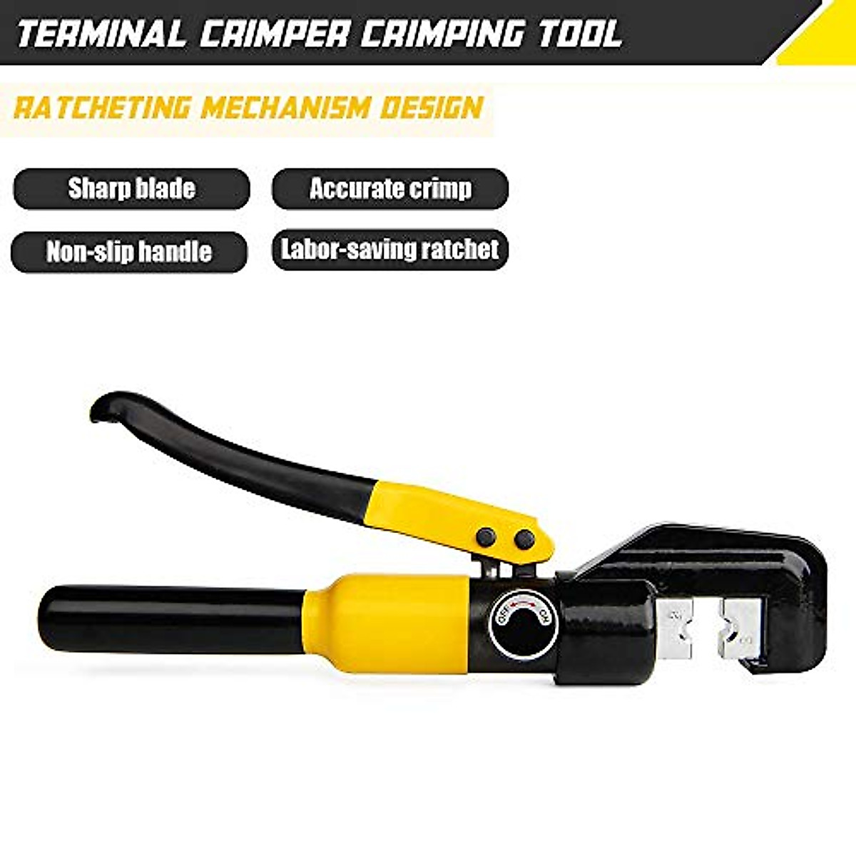 10 Ton Hydraulic Hand Crimper Tool Set for Stainless Steel Cable Railing Fittings, Crimps 1/8" to 3/16", Cable Crimping Tool ​with 9 Pairs of Dies