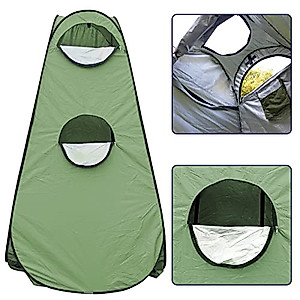 Petgin Pop Up Changing Room Privacy Tent – Instant Portable Outdoor Shower Tent, Camp Toilet, Rain Shelter for Camping & Beach with Carry Bag-Army Green