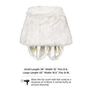 BABEYOND Womens Faux Fur Collar Shawl Faux Fur Scarf Wrap Evening Cape for Winter Coat