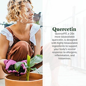 Global Healing Quercetin 250mg Supplement to Support Immune System Function, Respiratory Health & Body's Response to Occasional Allergies -Quercetin Supplements Without Bromelain & Zinc-60 Capsules