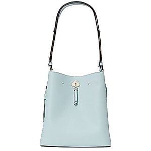 Kate Spade NY Marti Large Leather Bucket Bag Purse in Blue Glow
