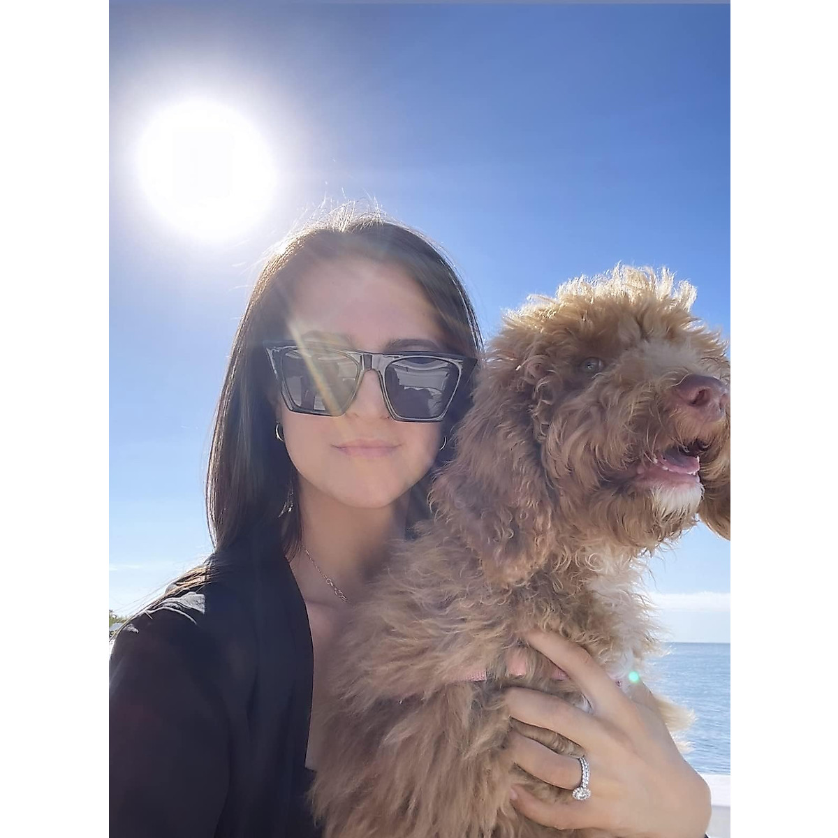 FEISEDY Vintage Square Cat Eye Sunglasses Women Trendy Cateye Sunglasses B2473