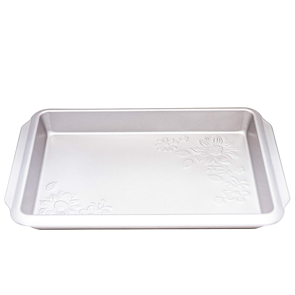 Roasting Pan, Cookie Sheet, Non Stick Bakeware, Silver Finish Baking Tray, 13" x 9" Broil Pan by Imperial Home