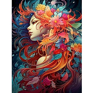 Bimkole 5D Diamond Painting Kits, Full Drill DIY Rhinestone Embroidery Set Paint with Diamonds Art by Number Kits Cross Stitch Home Wall Craft Decoration (12x16 inch)#b1849