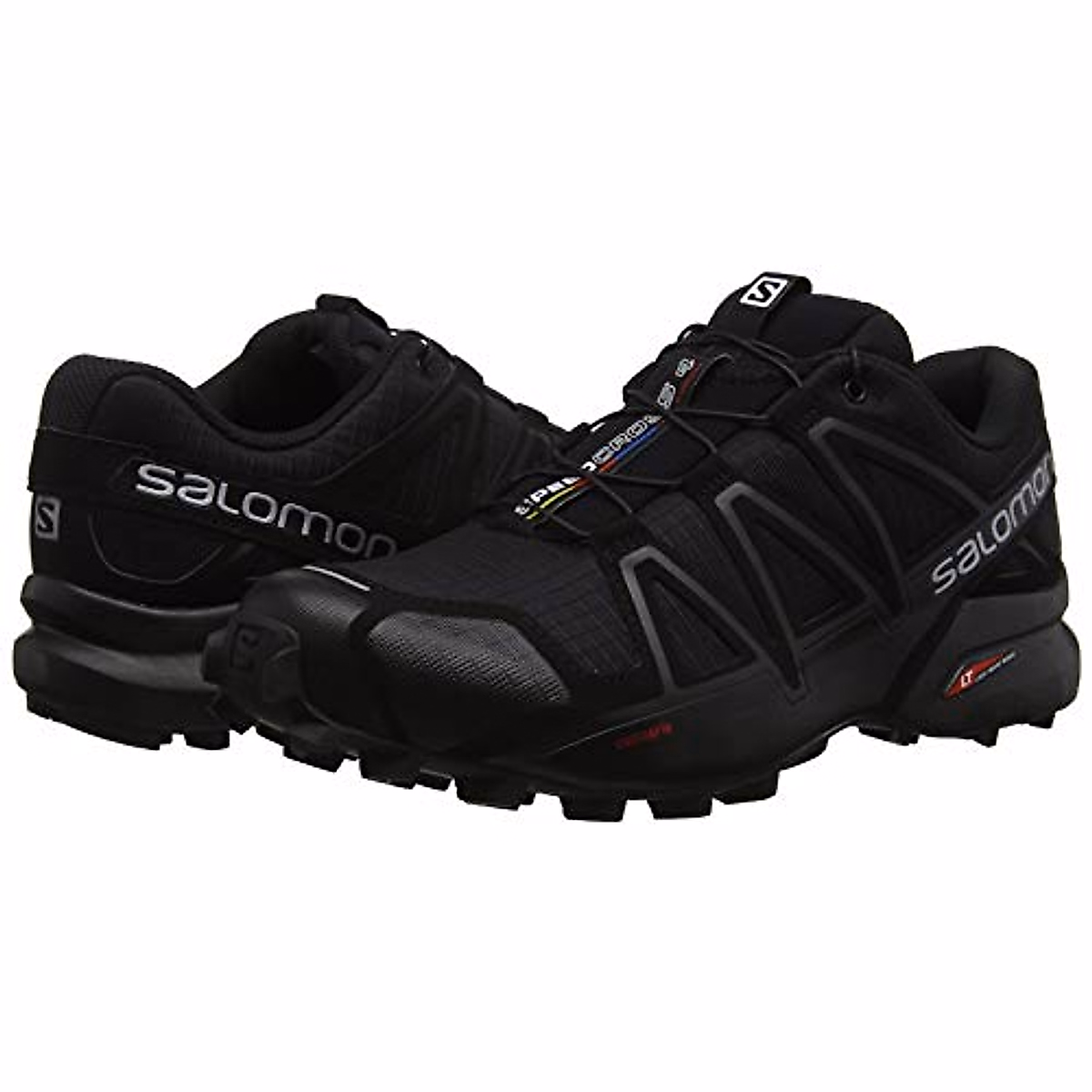 Salomon Men's Speedcross 4 Trail Running, Black/Black/Black Metallic, 12