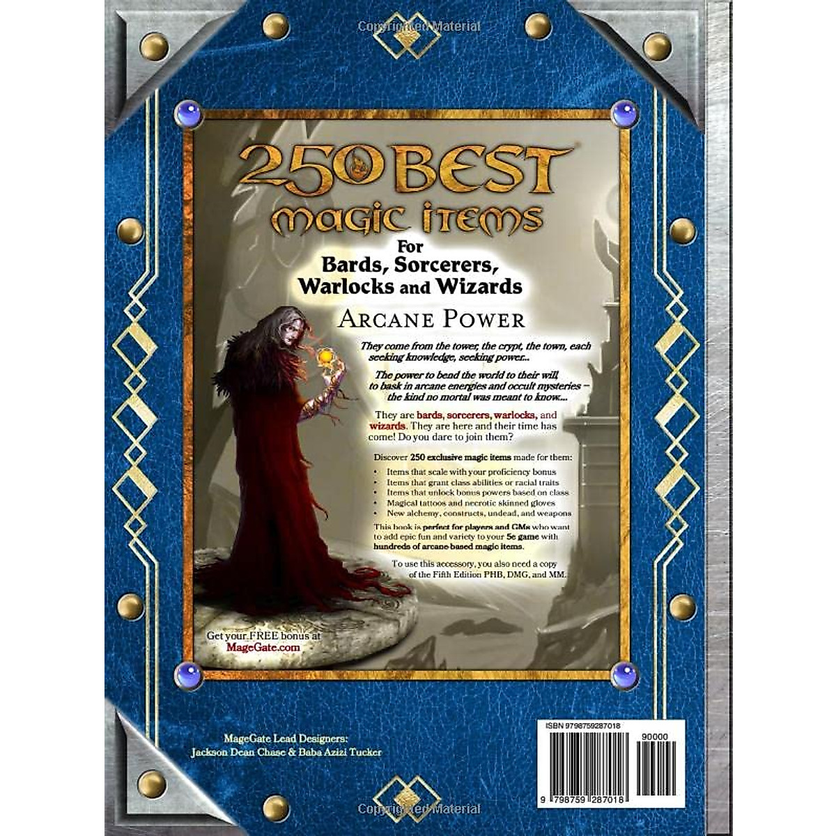 250 Best Magic Items for Bards, Sorcerers, Warlocks, and Wizards: For Fifth Edition Players and GMs (250 Best Magic Items for 5th Edition (5e))