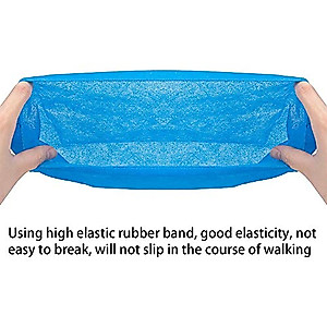 100pcs (50 Pairs) Non-woven Fabric Disposable Shoes Covers Elastic Band Breathable Dustproof Anti-slip Shoe Covers(Blue)