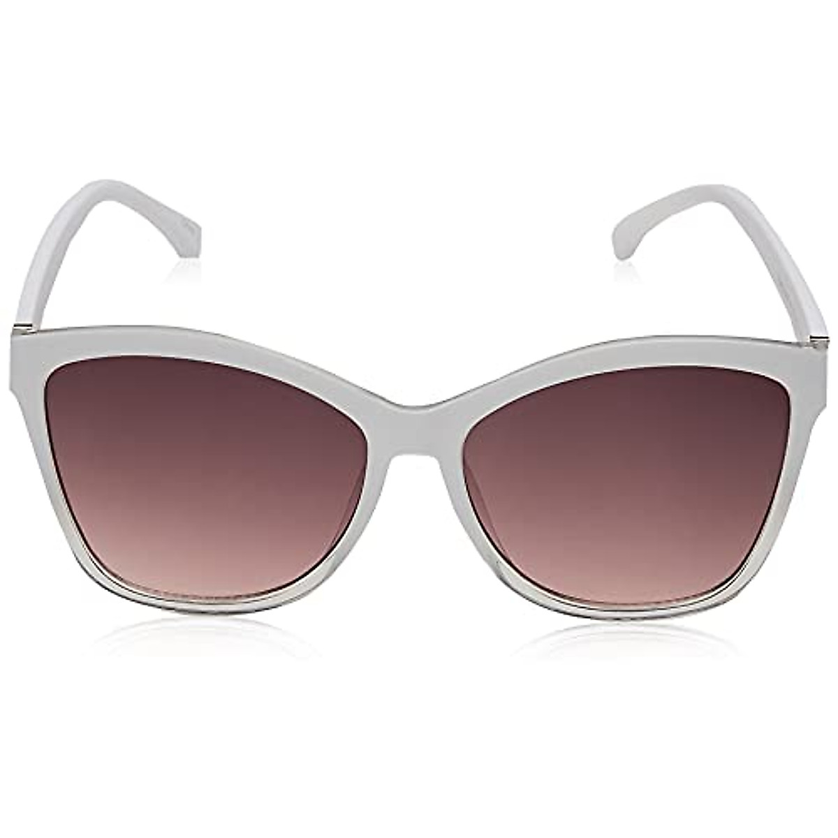 Jessica Simpson Womens J5823 Quilted Rectangular Sunglasses With Uv400 Protection. Glam Gifts For Her, 57.8 Mm, White Crystal, 57.8 Mm US