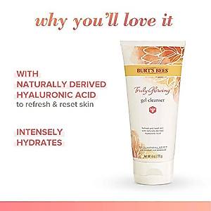 Burt's Bees Truly Glowing Moisture Bundle - Face Cleanser 6 Ounces and Night Face Cream 1.8 Ounces