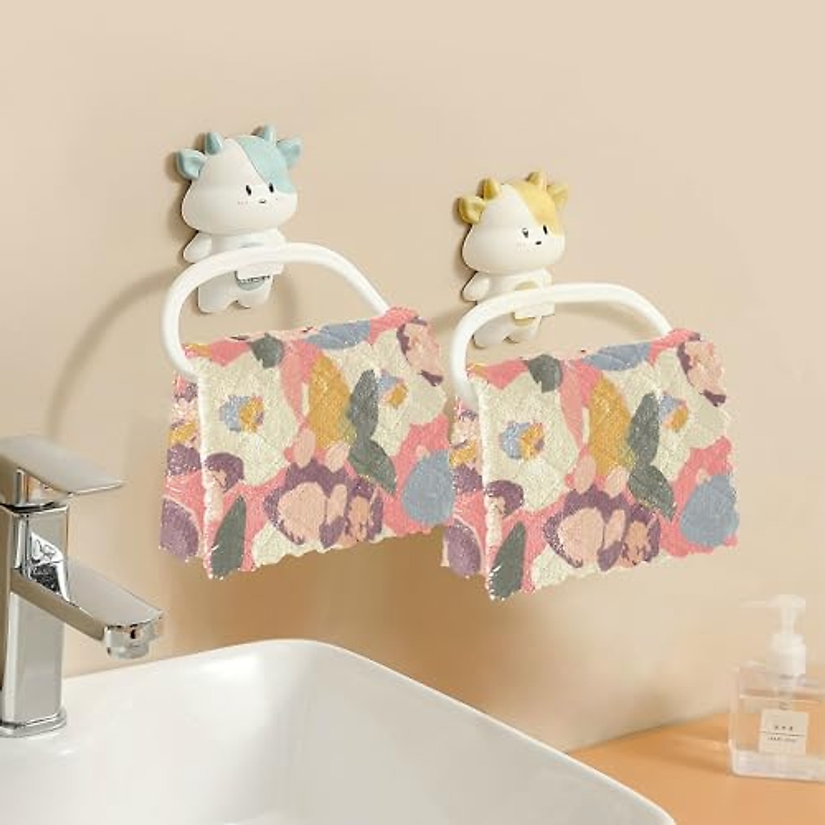 Seamless Pattern Colorful Abstract Flowers Towels for Drying Dishes Design Tea Towels for Kitchen Terry Dish Cloths for Kitchen Turkish Hand Towels Kitchen