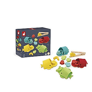 Janod - Whale Color-Sorting Game - 17-Piece Set - 2 Years + J08276