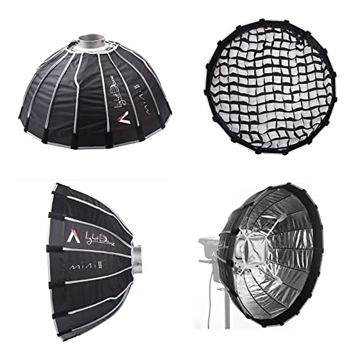 Aputure Light Dome Mini II (21.6") Parabolic Photography Softbox with Honeycomb Grid for Aputure 300X/300D II/Amaran 200X/100X and Other Bowens Mount Lights