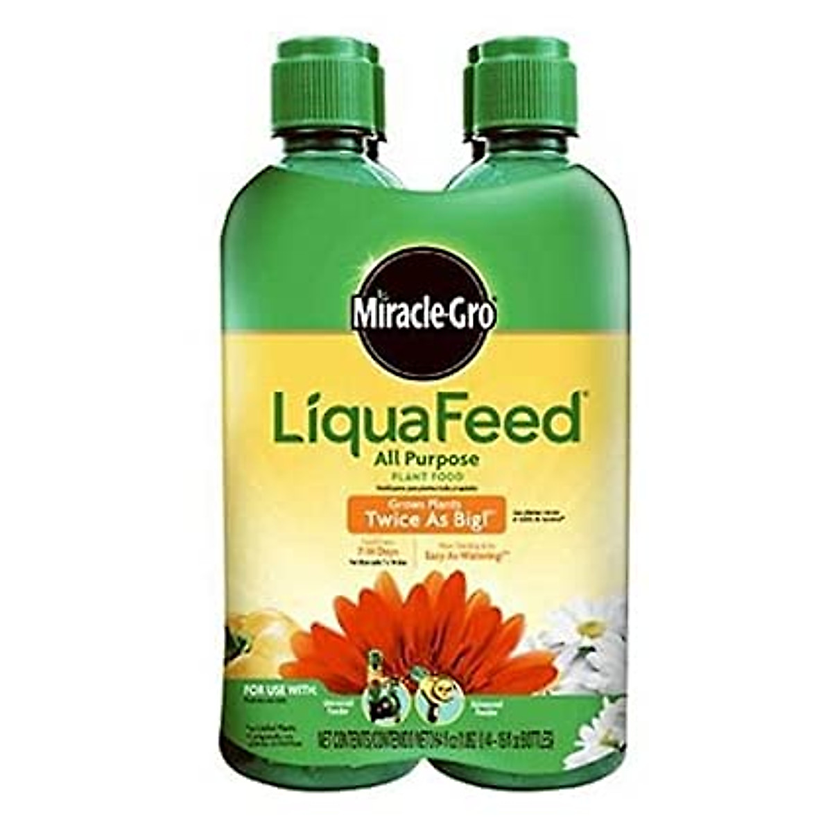 Miracle-Gro 1004325 LiquaFeed All Purpose Plant Food Refill Pack (Does not Include Spoon), 16 oz. - 4 Count Pack of 2