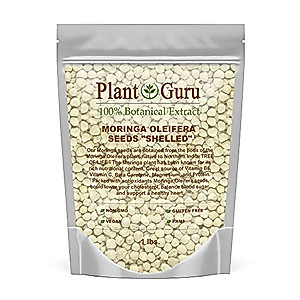 Moringa Seeds Kernel Shelled 16 oz. / 1 lb. - Clean PKM1 Variety - Edible - Moringa Oleifera - Malunggay - Semillas De Moringa - Drumstick Tree - Non-GMO - 2000 to 2400 Seeds Approx.