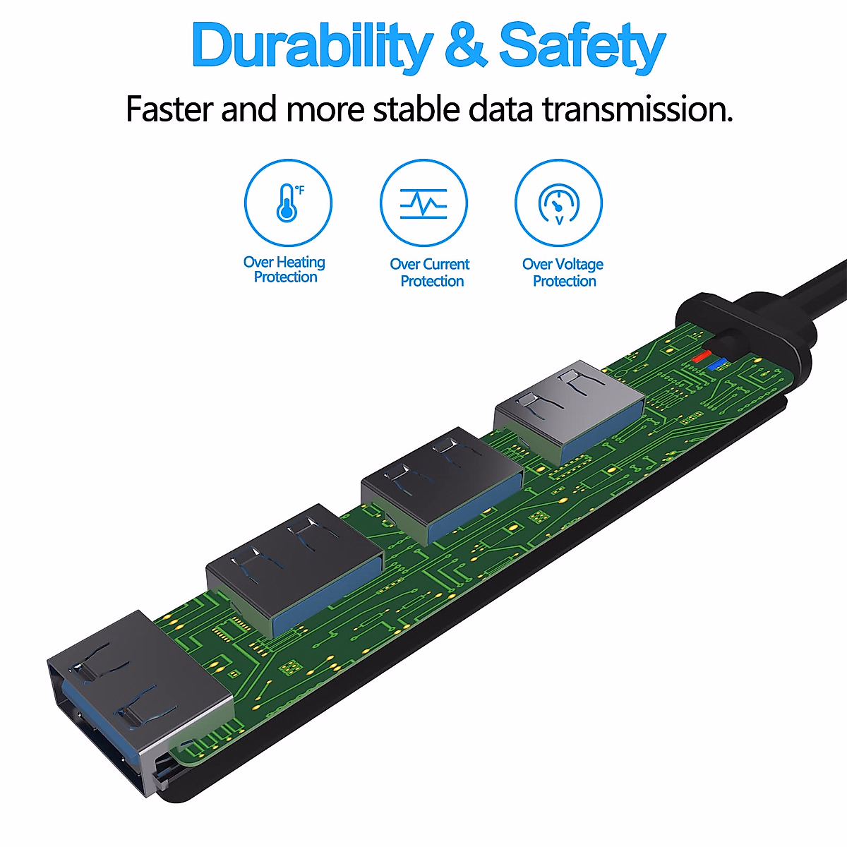 MIUOLV USB 3.0 Hub, Type C 4-Port Adapter and 4-in-1 Docking Station, UltraSlim SuperSpeed 5Gbps Aluminum for MacBook Pro 2021/ Air 2020/2019/2018 Ipad Pro Surface Pro Flash Drive Mobile HDD (Grey)