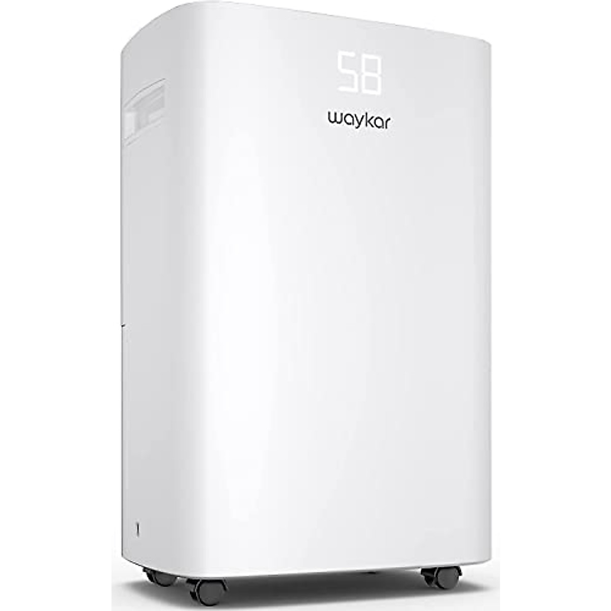 Waykar 4500 Sq. Ft Dehumidifier for Home with Drain Hose for Bedrooms, Basements, Bathrooms, Laundry Rooms - with Intelligent Control Panel and Front Display, 24 Hr Timer and 0.66 Gallons Water Tank