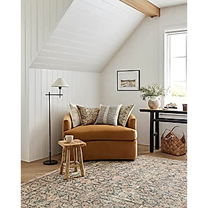 Loloi PAR0007 Throw-Pillows, 18'' x 18'' Cover w/Poly, Ivory/Sage