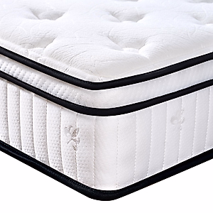 SogesSleep Queen Mattress, 10 Inch Hybrid Queen Mattress in a Box, Individual Pocket Spring Bed Mattress, Medium Firm Mattress for Pressure Relief, Strong Edge Support, CertiPUR-US & Fiberglass Free