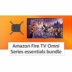 Amazon Fire TV 65" Omni Series 4K UHD smart TV bundle with Full Motion Wall Mount and Red Remote Cover