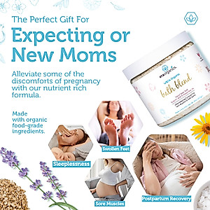 Era Organics Epsom Salt Lavender Bath Salt Blend - Organic Bath Salts to Soothe Aches - Pregnancy Bath Soak and Bath Salts for Women Relaxing - Dead Sea Salt and Epsom Salts for Soaking