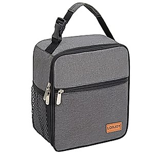 Insulated Lunch Box for Men and Women - Reusable Lunch Bag for Adults, Perfect for Work or School - Small and Portable Design,Black