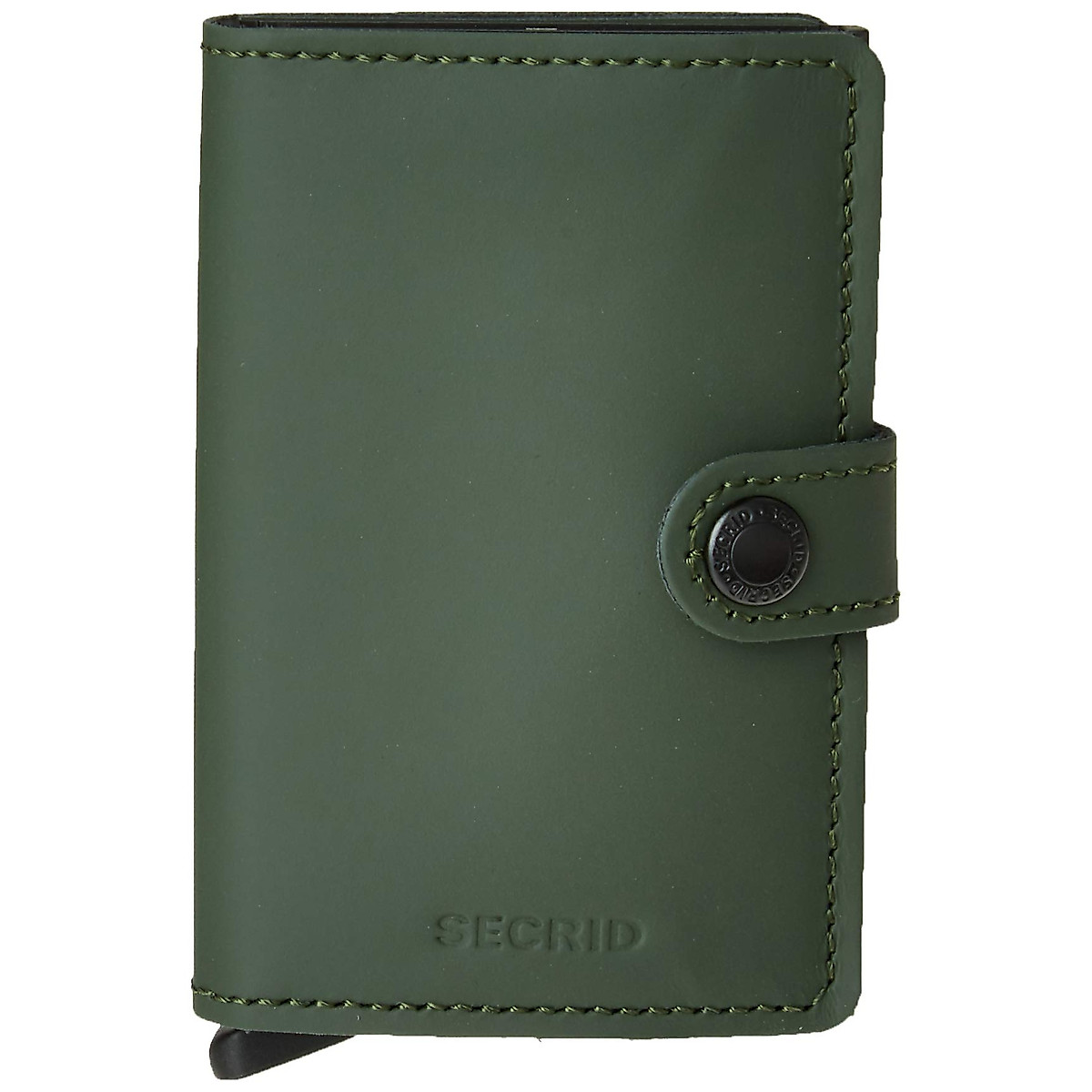 SECRID - Men's Mini Matte Leather Wallet With Rfid Card Protector (Matte Green Black)