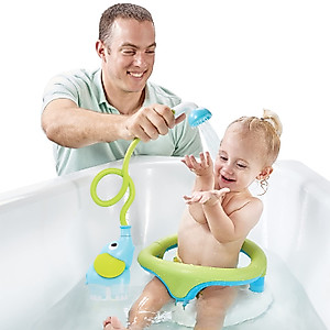 Yookidoo Baby Bath Shower Head - Elephant Water Pump and Trunk Spout Rinser - for Newborn Babies in Tub Or Sink