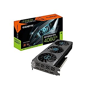 GIGABYTE GeForce RTX 4060 Ti Eagle OC 8G Graphics Card, 3X WINDFORCE Fans, 8GB 128-bit GDDR6, GV-N406TEAGLE OC-8GD Video Card