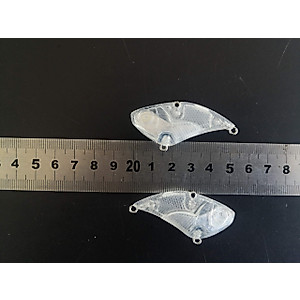 Unpainted Fishing Lure Blank VIB Bait 50MM 13.6G Lure Body S052