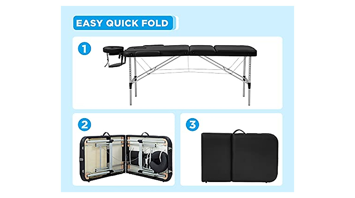 Portable Massage Table - Height Adjustable & Lightweight