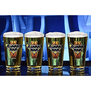 STAR TREK Quark's Bar Printed Pint Glass - Officially Licensed, Premium Quality, Handcrafted Glassware, 16 oz. Set of 4 Beer Glass - A Collectible Gift for Series Lovers, Birthdays & Special Occasions