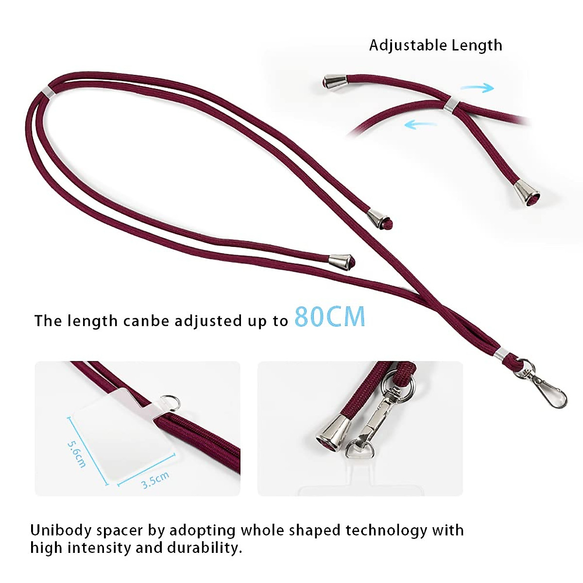 Shantime Doogee V20 Pro Case + Universal Mobile Phone Lanyards, Neck/Crossbody Soft Strap Silicone TPU Cover Bumper Shell for Doogee V20 Pro (6.43”)