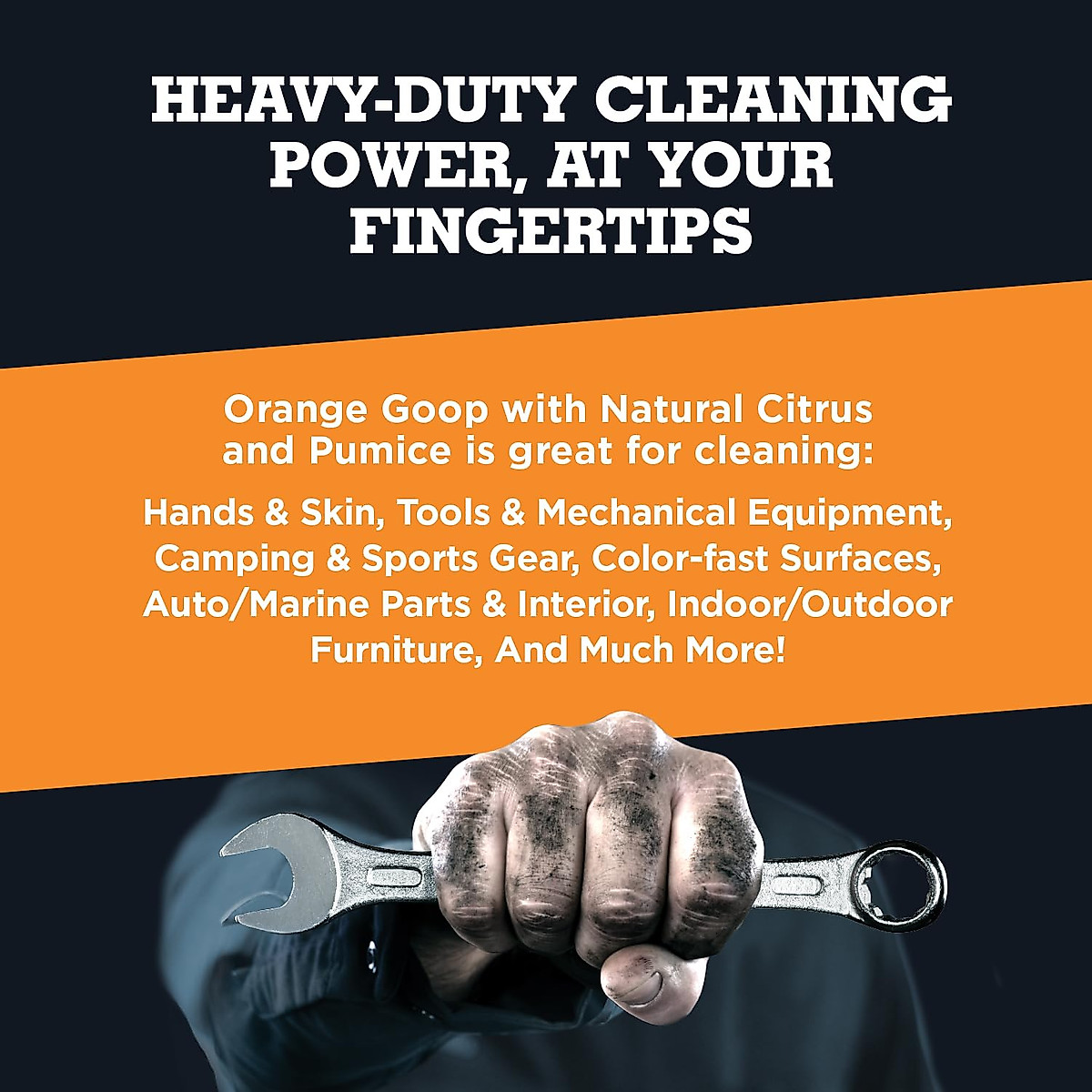 GOOP Orange Liquid with Pumice Multi-Purpose Waterless Hand Cleaner - 1 Gallon Pump Bottle