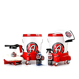 Adam's Two Bucket & Bucket Caddy Wash Kit - Easily Maneuver Your Buckets When You Wash - Safely and Effectively Wash and Dry Your Vehicles