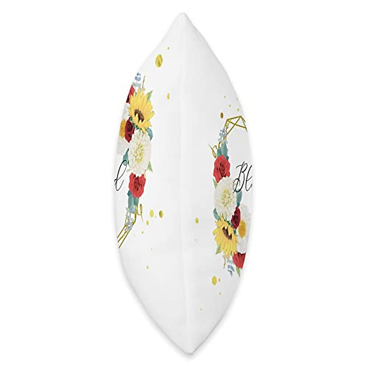 Pioneer Country Farm For Woman Pioneer Country Farm Blessed Peony Sunflower Heart Wreath Throw Pillow, 18x18, Multicolor