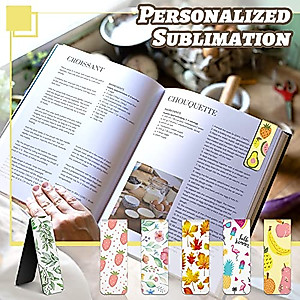 30 Pieces Magnetic Bookmark Book Marker Clip Sublimation Bookmarks Sublimation Magnetic Bookmarks Page Markers for Students Teachers Classroom Home Office Reading Supplies