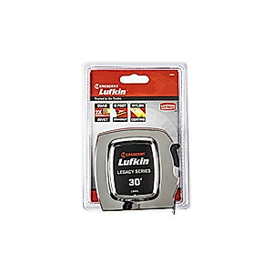 Crescent Lufkin 1 x 30' Legacy Series Chrome Case Yellow Clad Tape Measure", L930L, Multi, One Size