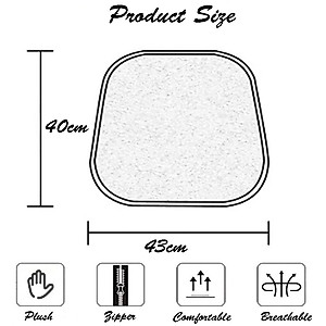 Set Of 1/2/4 Plush Chair Cushions, Thickened Dining Chair Cushion, Horseshoe-shaped Seat Cushion, Removable And Washable Dining Room Chair Pad With Ties/non-slip ( Color : Dark green , Size : 43x40cm(