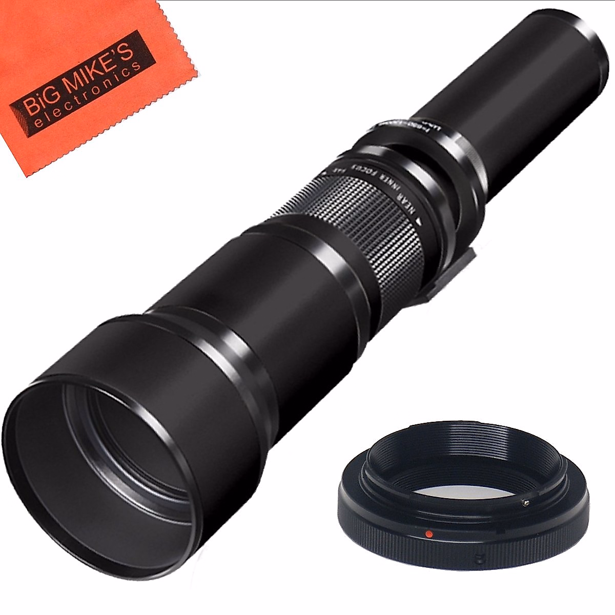 Long-Range 650mm-1300mm f/8 Telephoto Zoom Lens for Canon Digital EOS Rebel T2i, T3, T3i, T4i, T5, T5i, T6, T6i, T6s, SL1, EOS60D, EOS70D, 50D, EOS 5D, EOS1D, EOS5D III, EOS 6D, EOS 7D SLR Cameras