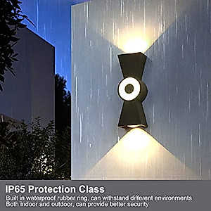 Outdoor Wall Light, LED Wall Light 3000K Modern Wall Sconce Outdoor Waterproof LED Wall Lamp for Porch Courtyards Garage Foyer Front Door