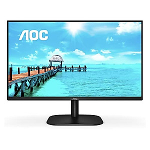 AOC 27B2H 27" Full HD IPS Monitor, 3-Sided Frameless & Ultra Slim Design, HDMI and VGA inputs, Lowblue Mode, VESA compatible,Black (Renewed)