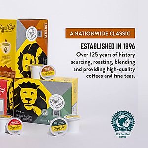 ROYAL CUP SIGNATURE COFFEE - Rainforest Blend Medium Roast 30% Rainforest Alliance Certified Single-Serve Capsules - 24 Pack