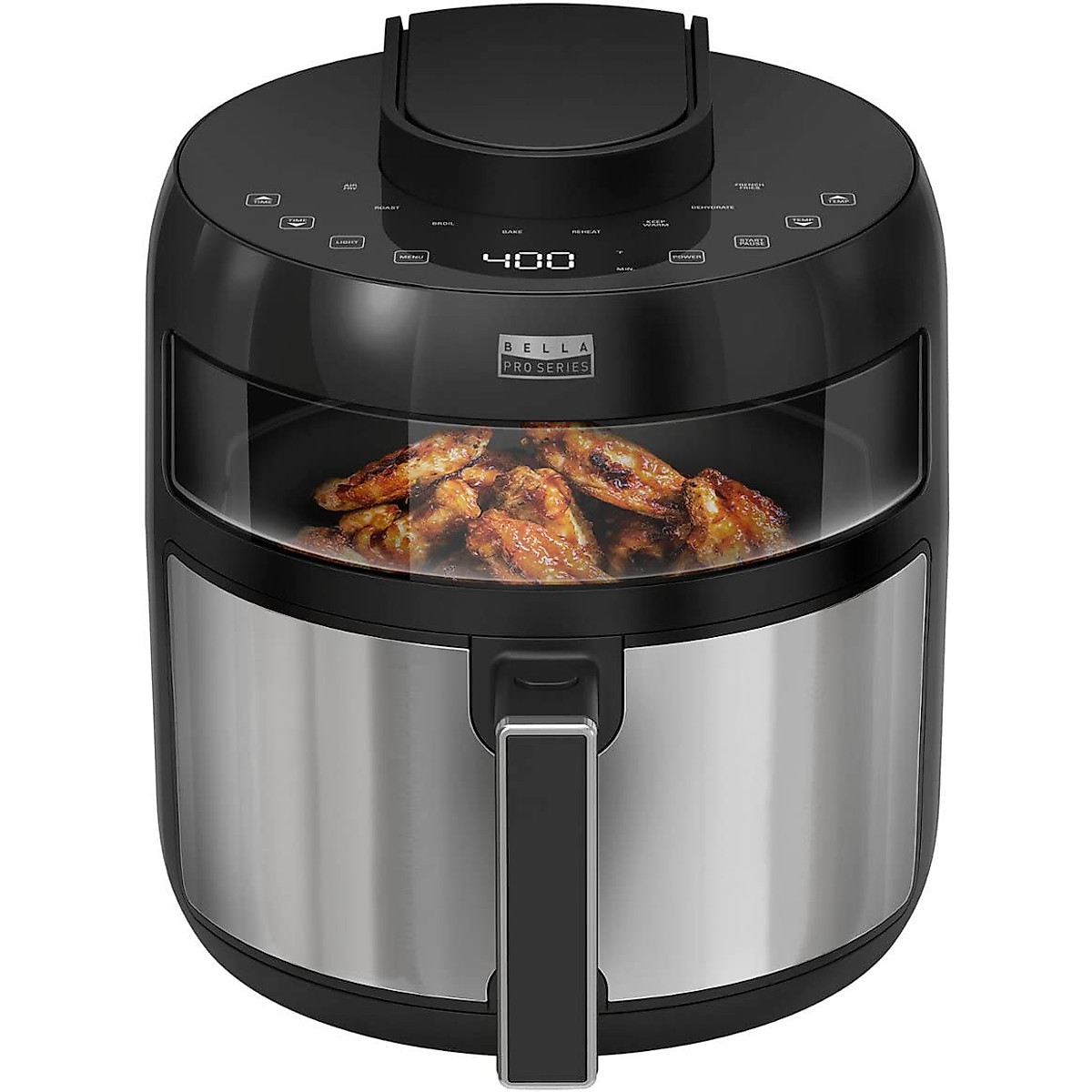 Bella Pro Series 5.3-qt. Digital Air Fryer with Viewing Window Stainless Steel