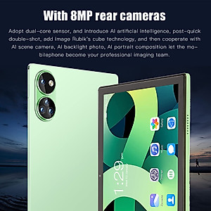 Tablet 10.1 Inch Android 11 Tablets, 4GB RAM 128GB ROM Octa Core Tablets with Dual Cameras, 128GB Expandable, Dual Card Slot Dual WIFI, Large Capacity Battery, 5MP Front and 8MP Rear Cameras(Green)